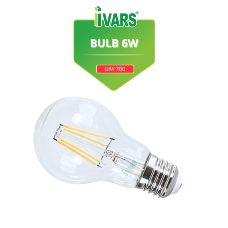 Bóng đèn Led Bulb Dây Tóc IVARS - Công Suất 6W - Ivars Lighting