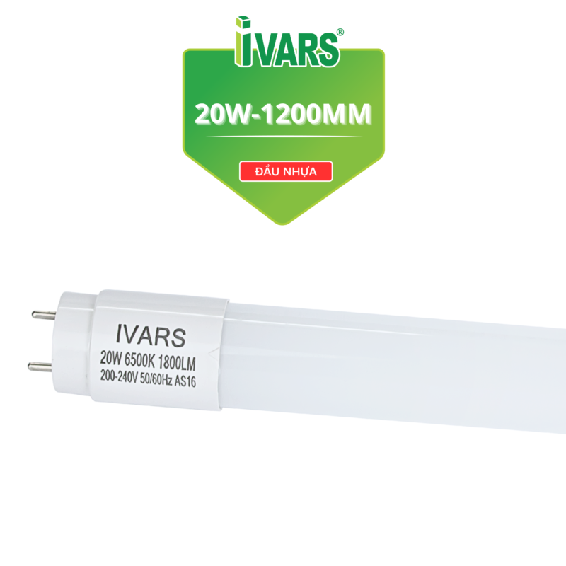 Bóng đèn LED Tube T8 IVARS 1.2m - 20W - Ivars Lighting